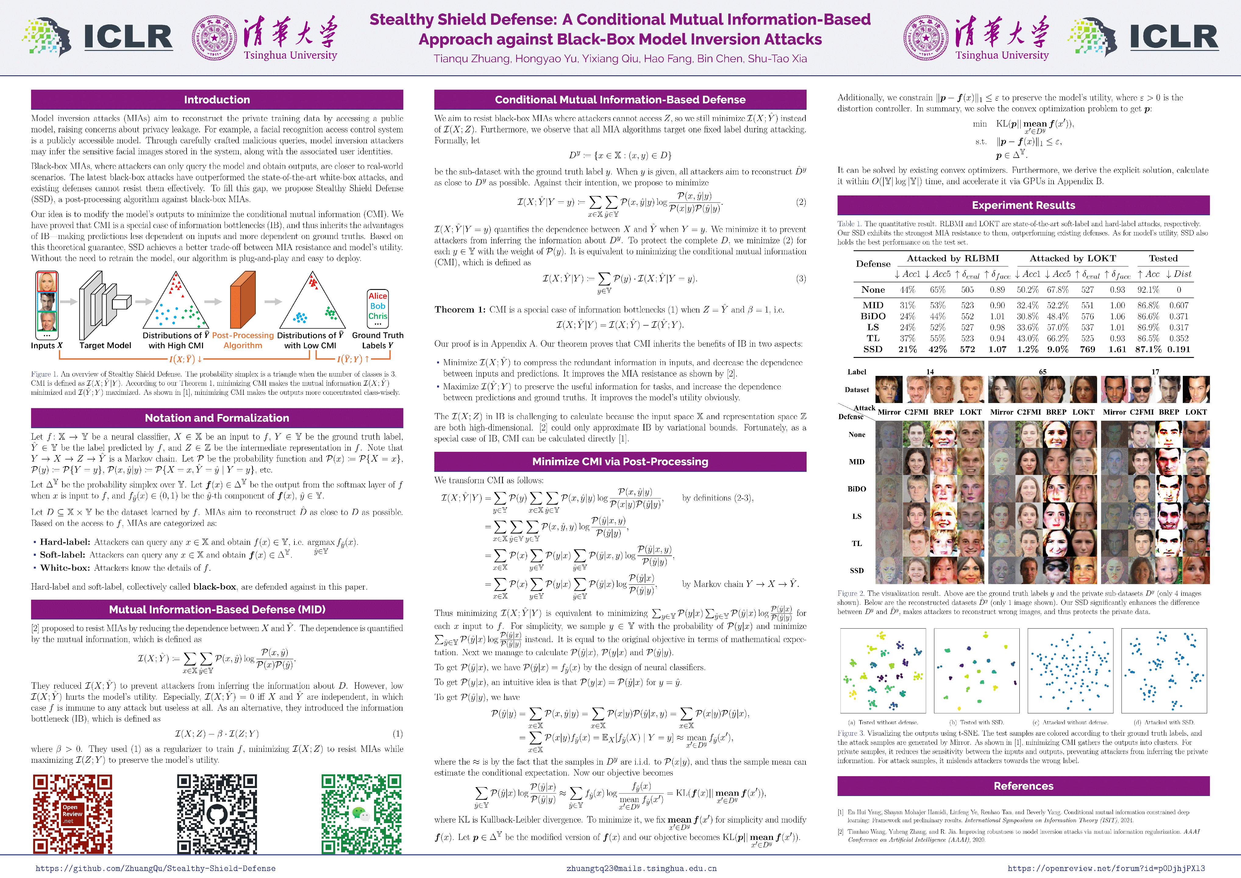 ICLR Poster Stealthy Shield Defense: A Conditional Mutual Information-Based Approach against ...